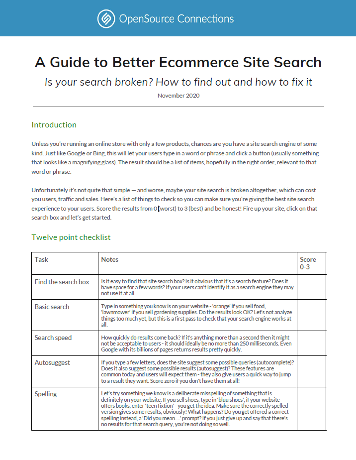 A Guide to Better Ecommerce Site Search - OpenSource Connections